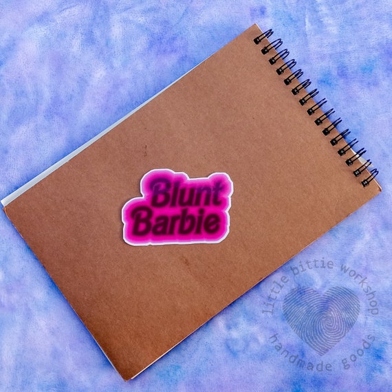 Fuchsia blunt barbie weatherproof vinyl sticker | Etsy
