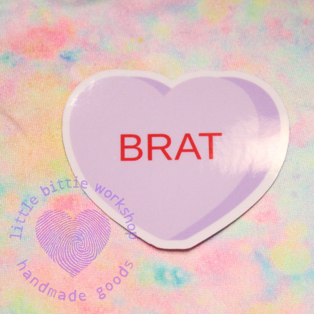 Brat Die Cut Conversation Heart Stickers - Etsy