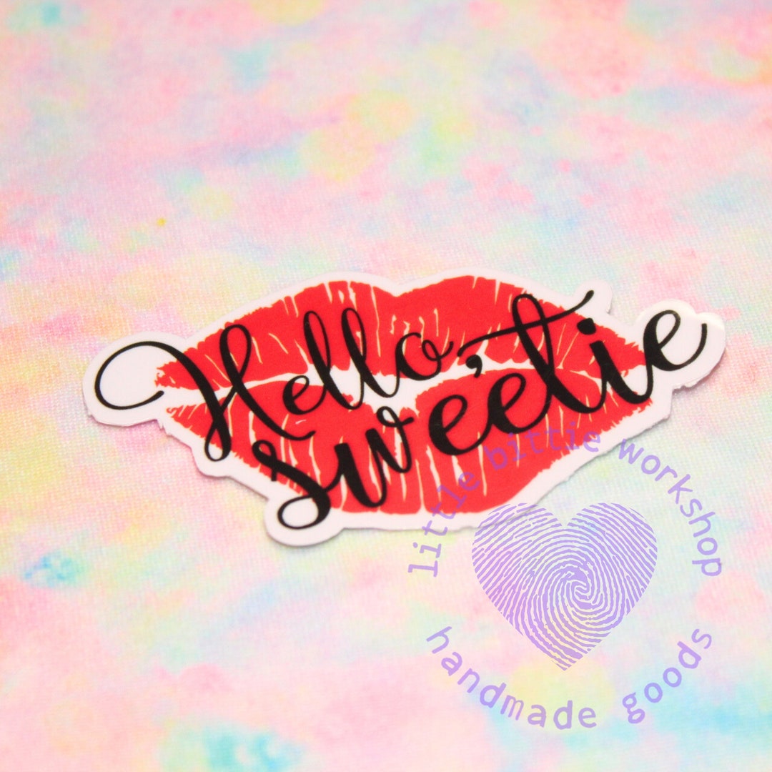 Hello Sweetie Die Cut Sticker - Etsy