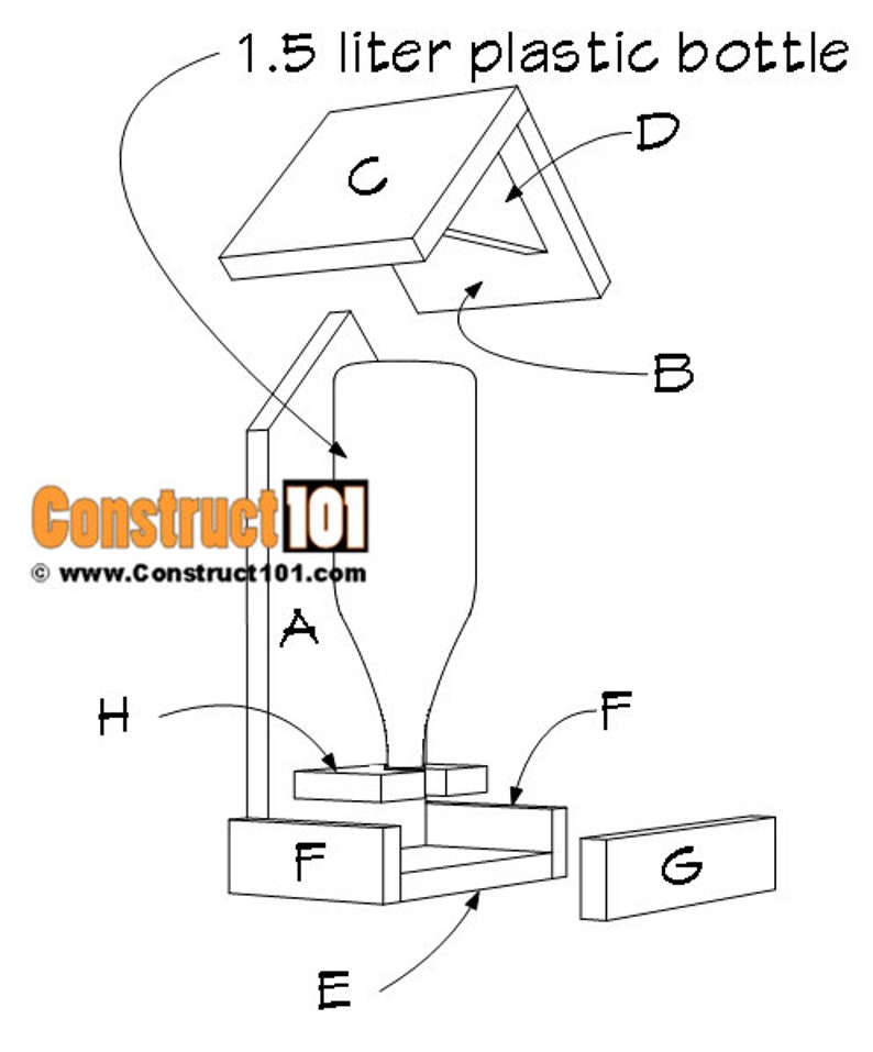 DIY Plastic Bottle Bird Feeder | Plans - Etsy
