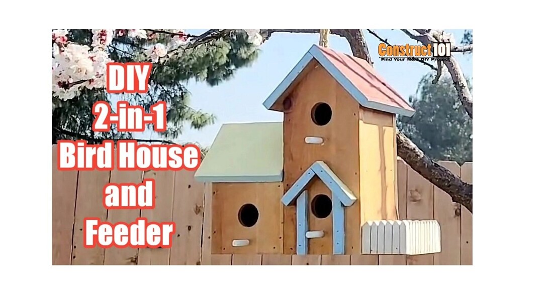 DIY 2-in1 Bird House and Feeder | Plans | PDF - Etsy