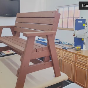 DIY 2x4 Outdoor Bench | Plans | PDF - Etsy