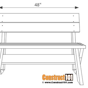 DIY 2x6 Outdoor Bench | Plans - Etsy