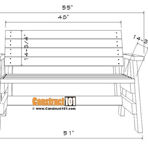 DIY 2x4 Outdoor Bench | Plans | PDF - Etsy