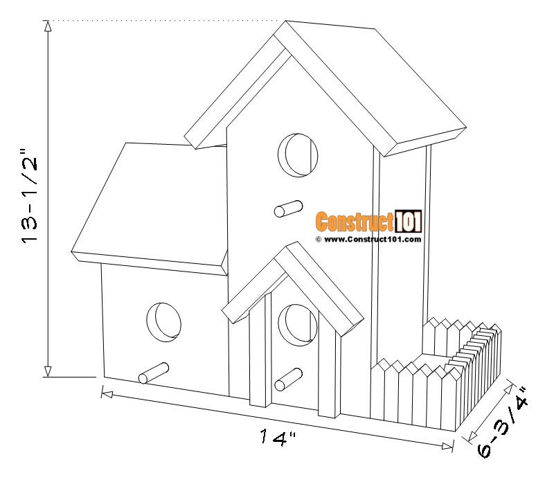 DIY 2-in1 Bird House and Feeder Plans PDF - Etsy