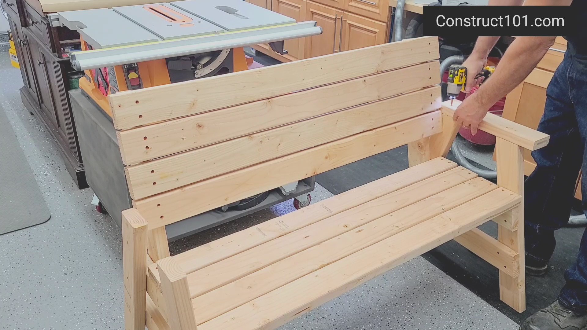 DIY 2x4 Outdoor Bench | Plans | PDF - Etsy
