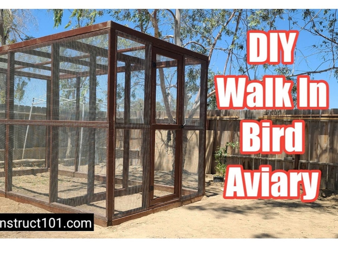 DIY Walk in Bird Aviary 8x16 Plans PDF Etsy