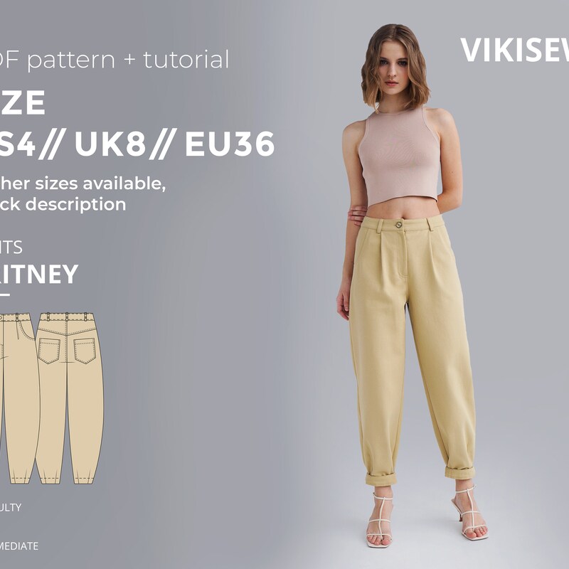 Balloon Pants Sewing Pattern - Etsy