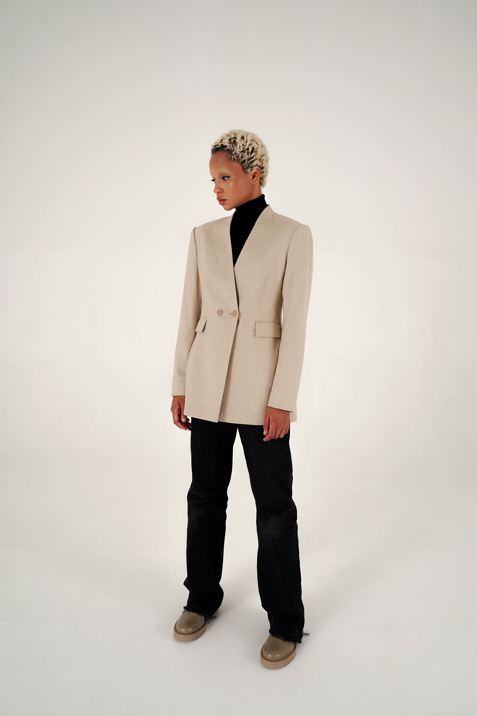 Marisa Collarless Jacket Sewing Pattern With Tutorial Size US - Etsy