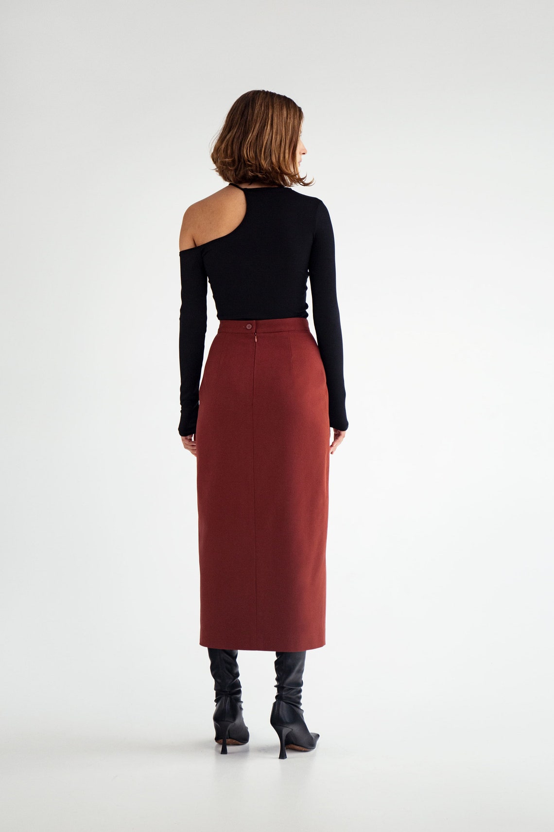 Malika semi-fitted straight skirt pattern with pdf tutorial | Etsy