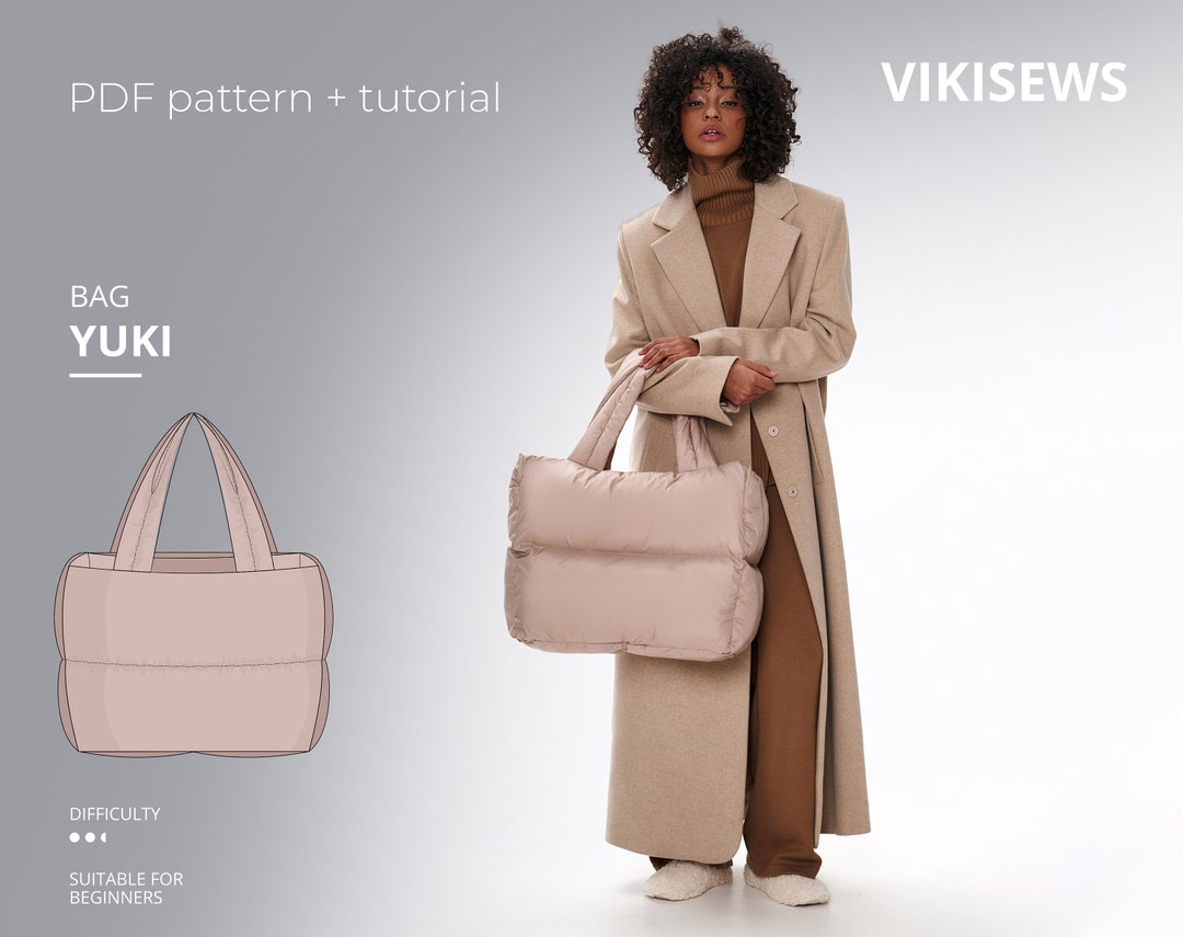 Yuki Bag PDF Sewing Pattern With Tutorial, One Size - Etsy