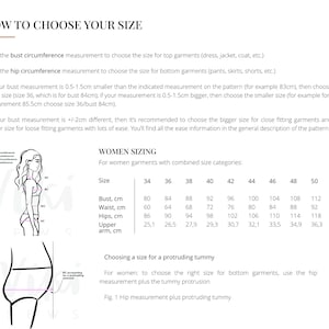 Erica Long Sleeve Top PDF Sewing Pattern With Tutorial, Size EU34-EU52 ...