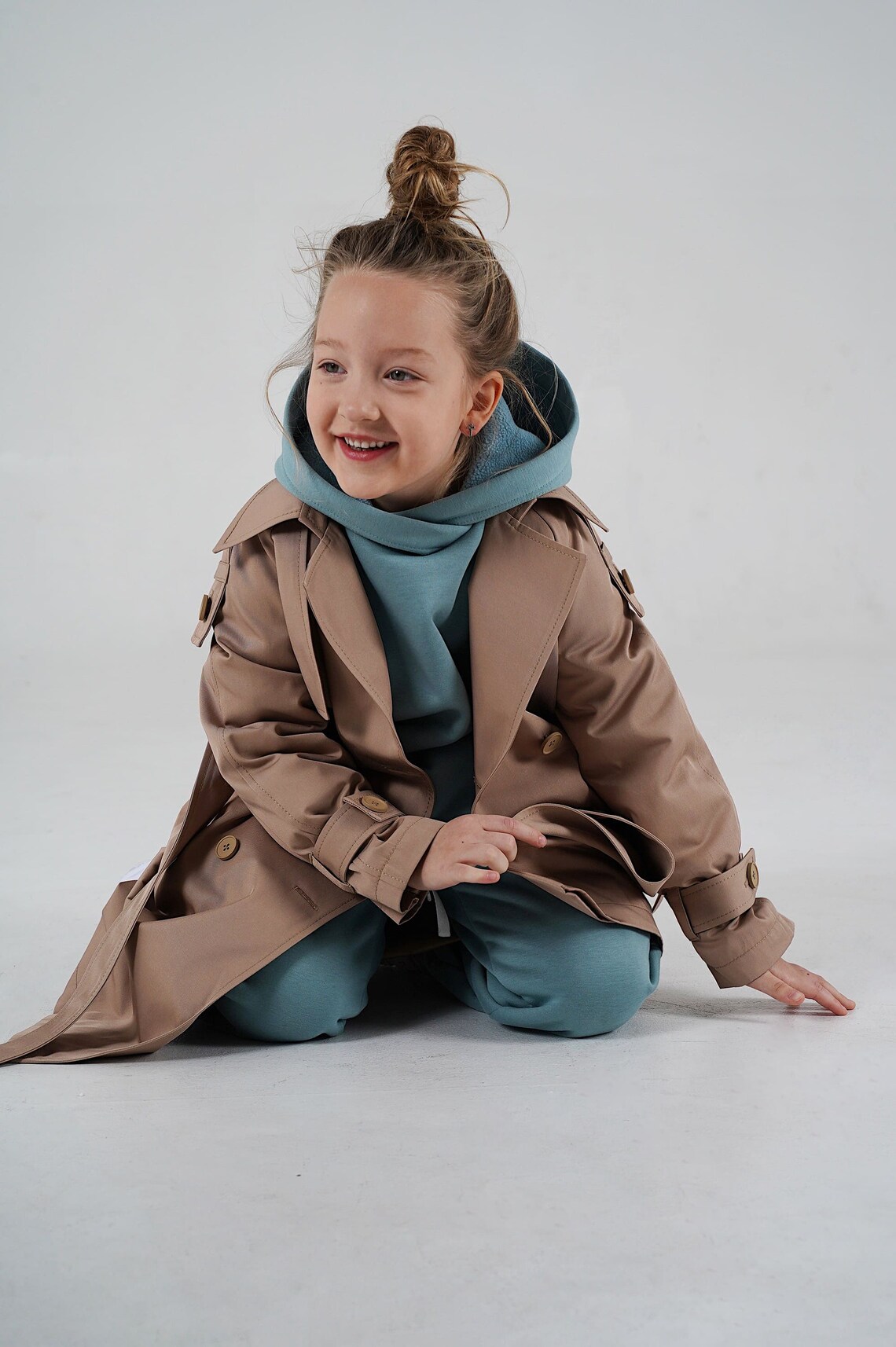 Aspen Girls Trench Coat Kids Trench Coat Sewing Pattern With - Etsy