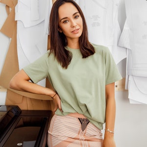 Alya Basic T-shirt Sewing Pattern With Tutorial Size S | Etsy