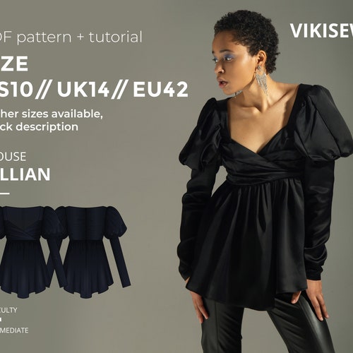 Kim Cardigan Sewing Pattern With Tutorial Size US 10 UK 14 EU - Etsy