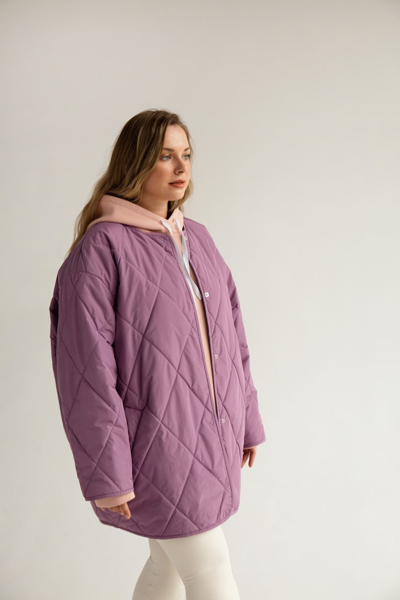 Cheryl Oversized Quilted Jacket Pattern With Pdf Tutorial Size XS-S - Etsy