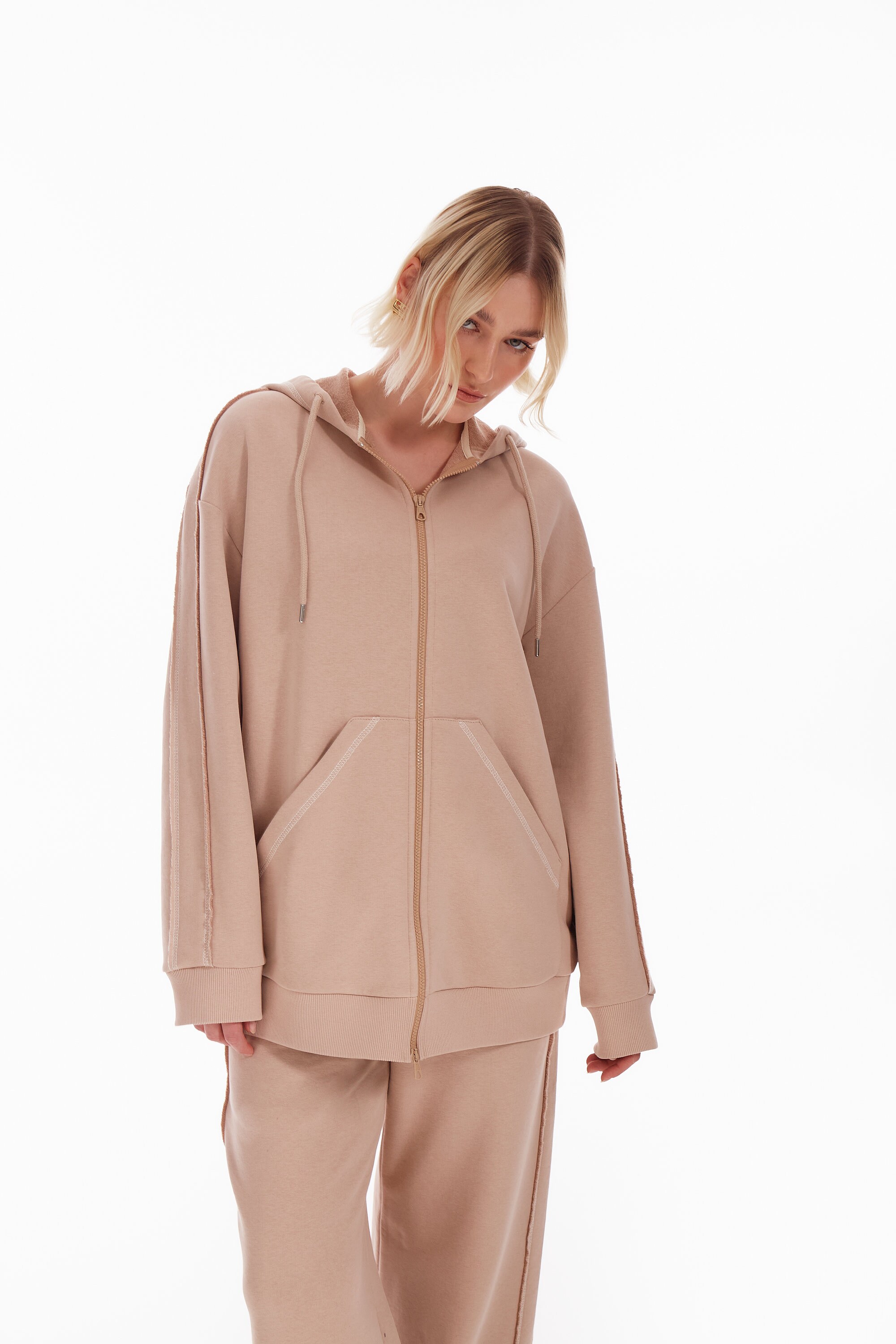 Maeve Zip-up Hoodie PDF Sewing Pattern With Tutorial, Size XS-XL for ...