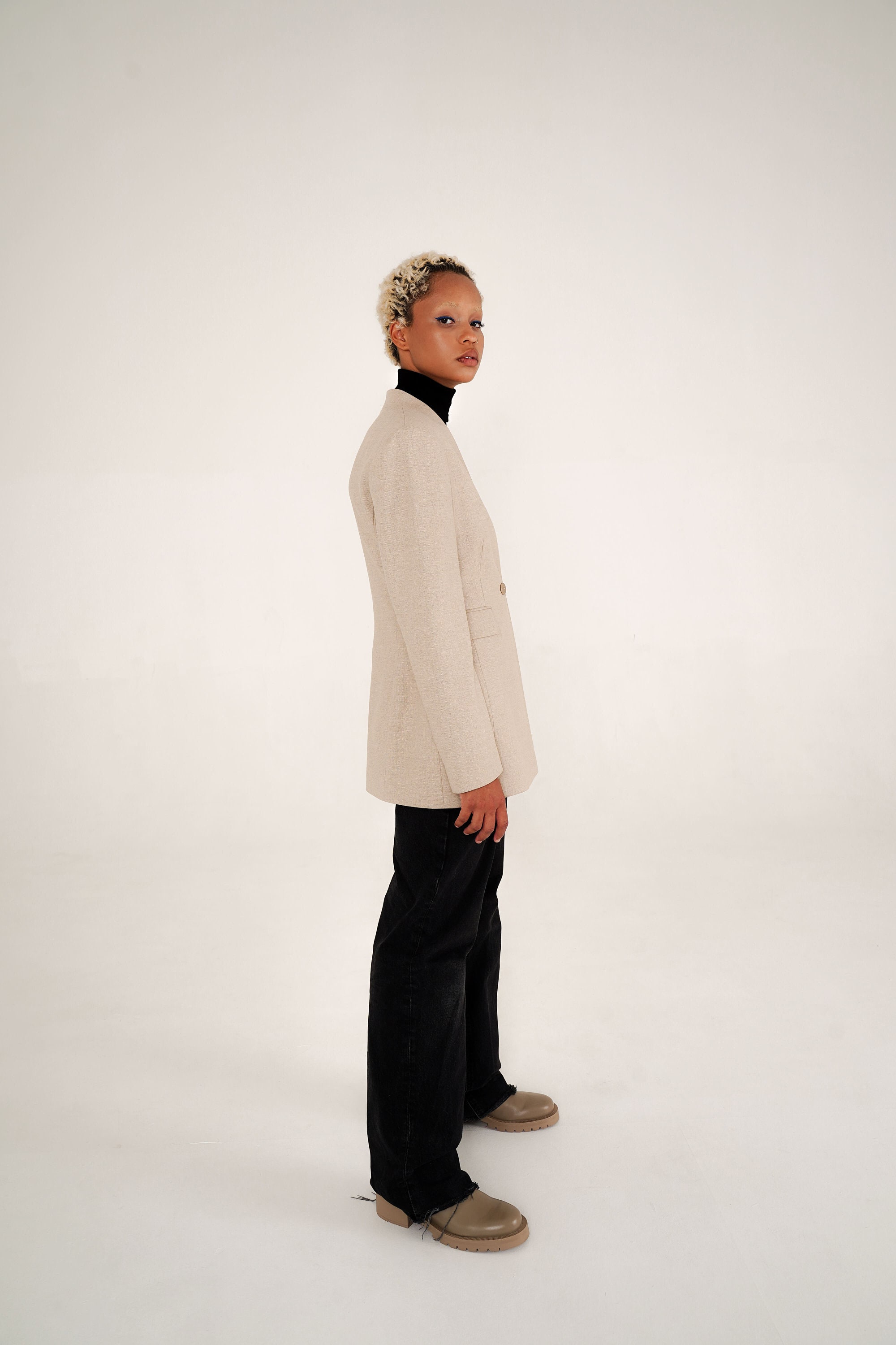 Marisa collarless jacket sewing pattern with tutorial size US | Etsy