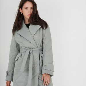 Villanelle Quilted Coat Sewing Pattern With Tutorial Size US 18 UK 22 ...