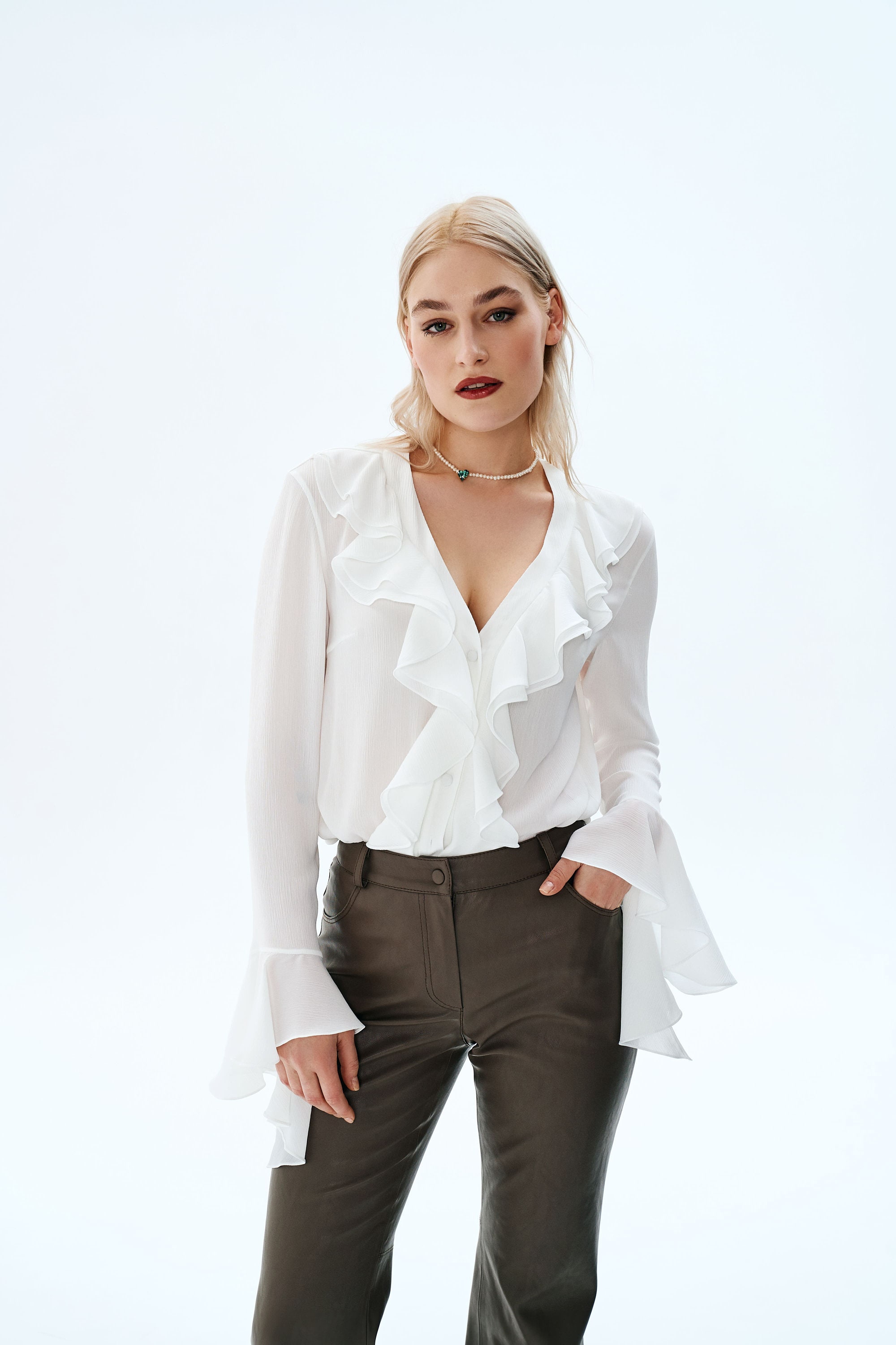 Mallory Ruffle Blouse Pattern 154-160 Height US Sizes 2 20 - Etsy