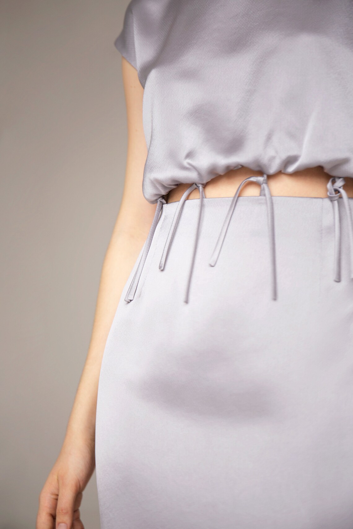 Nadi slim fit satin dress sewing pattern with tutorial size US | Etsy