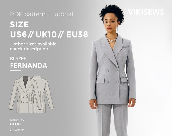 Womens Cropped Blazer, Vector Flat Sketch for Adobe Illustrator, Womens ...