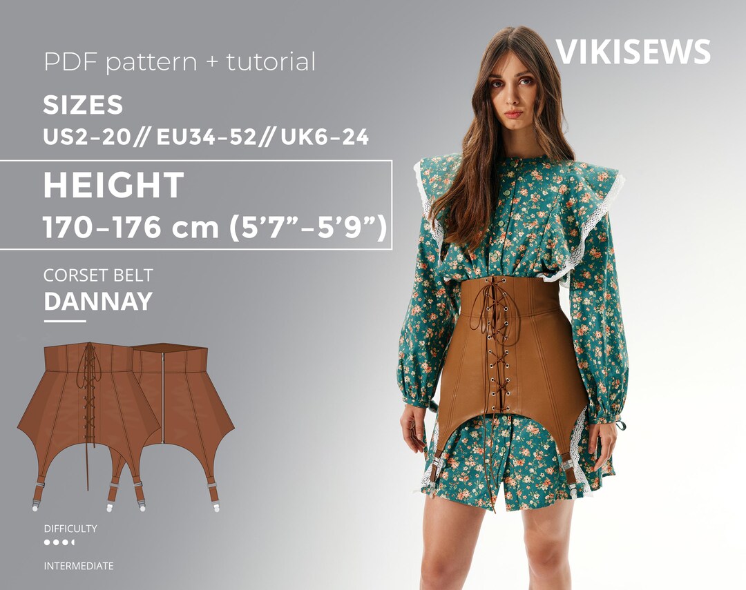 Dannay Corset Belt Digital Pattern PDF Sewing Pattern With Tutorial ...