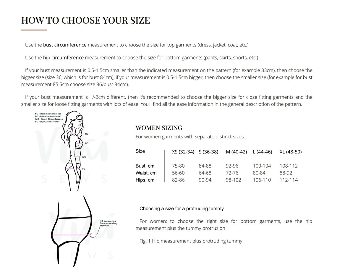 Roni Hood Sewing Pattern With Tutorial Size M-L | Etsy