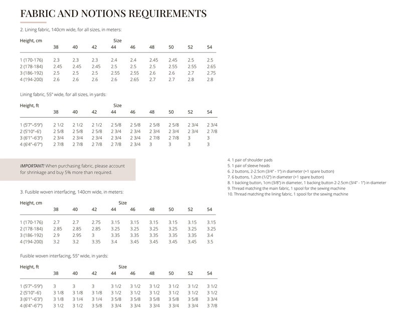 Bernard Coat Sewing Pattern With Tutorial Size US 34 UK 34 EU | Etsy