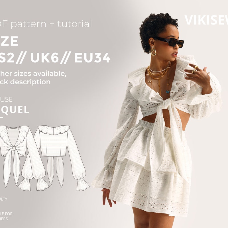 Tie Front Crop Top - Etsy