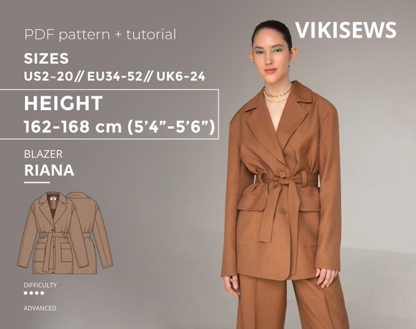 Womens Cropped Blazer, Vector Flat Sketch for Adobe Illustrator, Womens ...