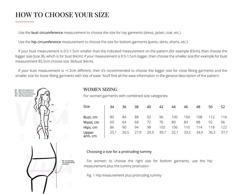 Flavia Dress Digital Pattern Pdf Sewing Pattern With Tutorial Size US ...