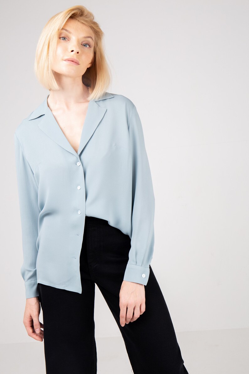 Jenna Classic Blouse Sewing Pattern With Tutorial Size US 6 UK | Etsy