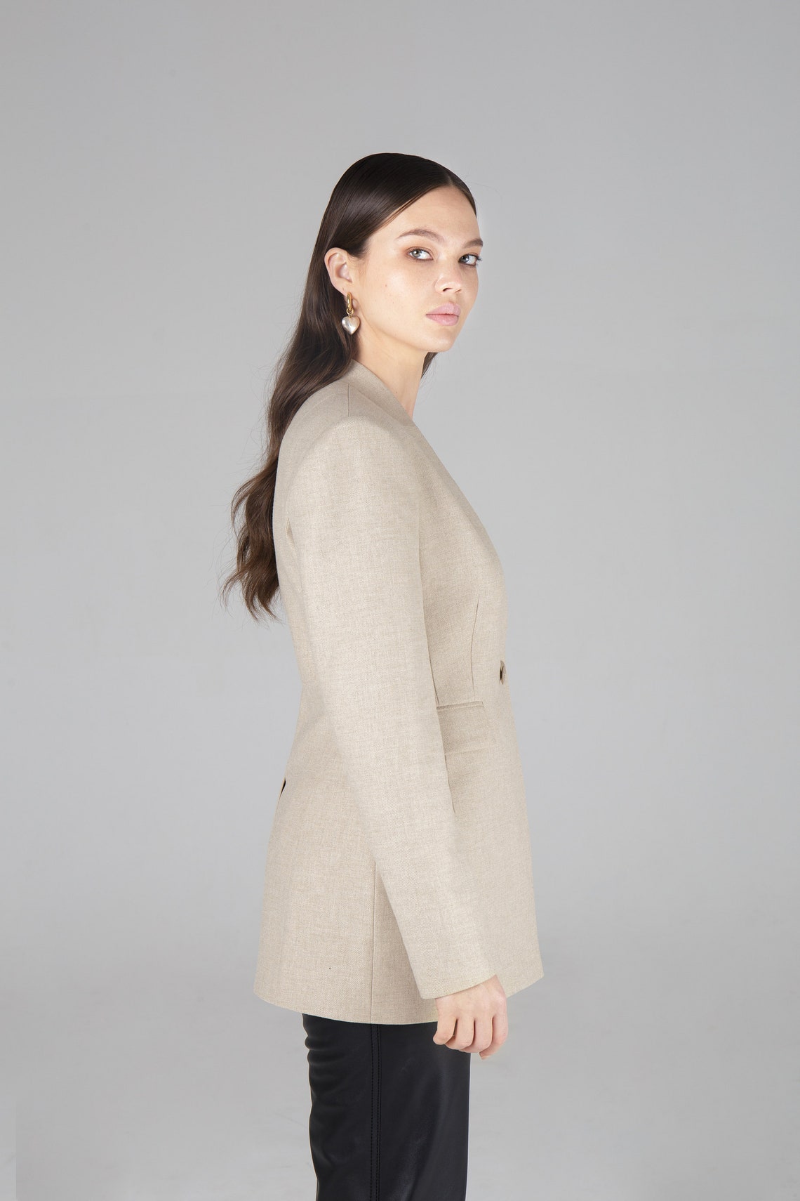 Marisa Collarless Jacket Sewing Pattern With Tutorial Size US 10 UK 14 ...