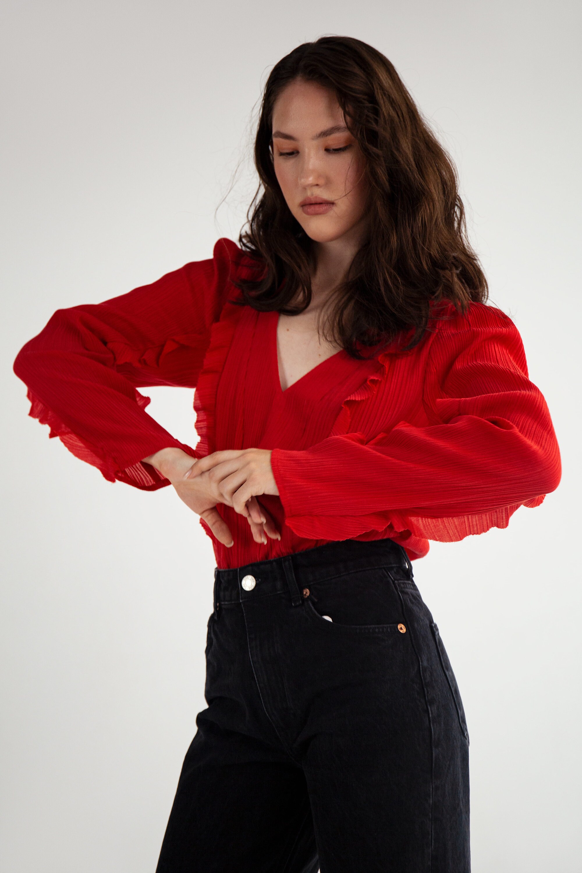 Norah Semi-fitted Blouse Sewing Pattern With Tutorial Size US | Etsy