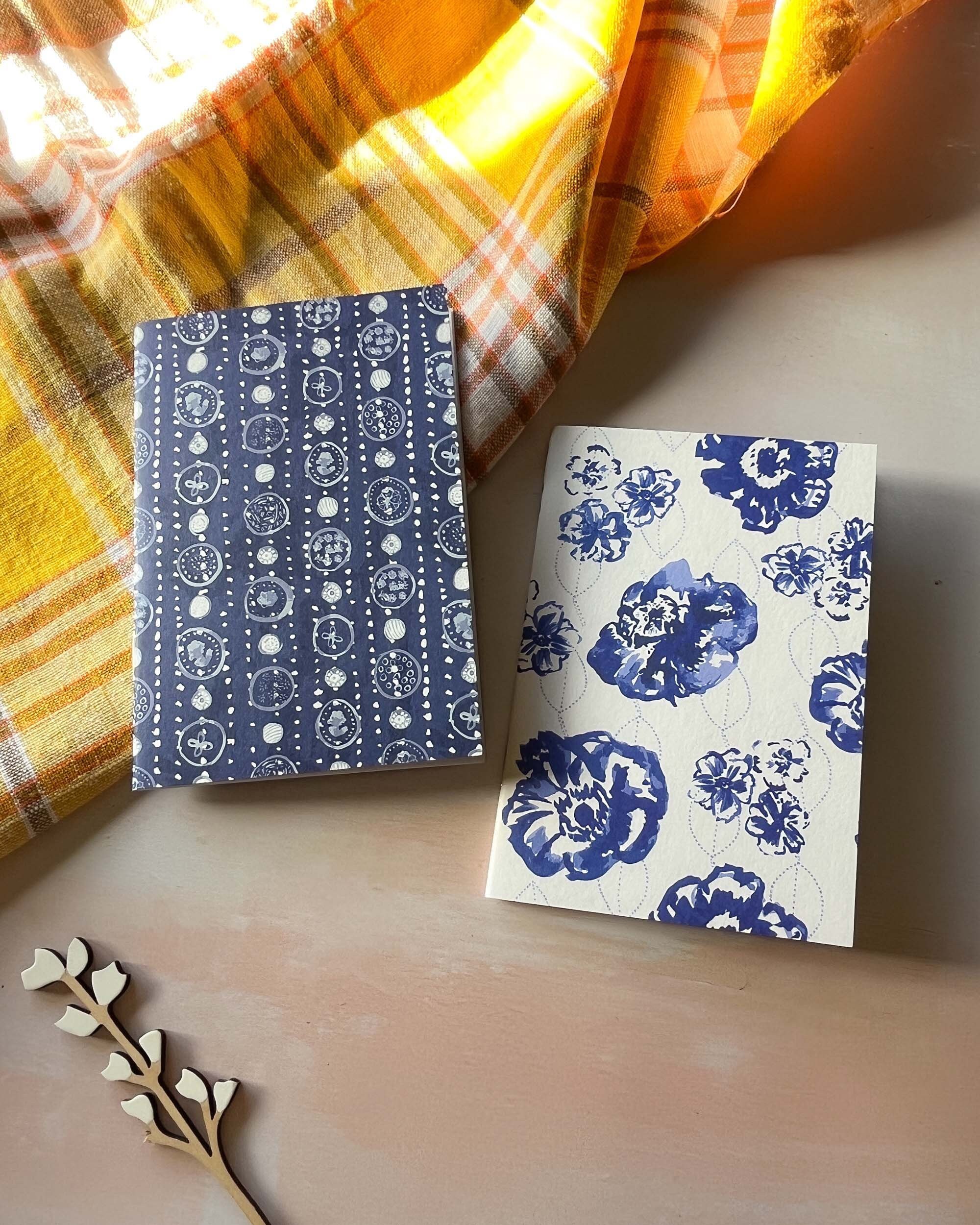 A6 Notebook Set, Plain or Lined Pages, Recycled Pocket Notebook Set ...