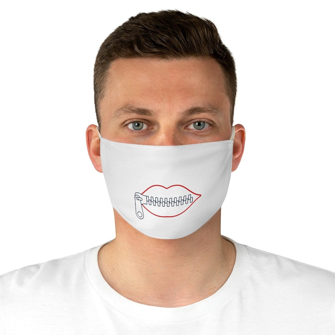 Reißverschluss Mund Gesicht Maske-Stoff Gesichtsmaske | Etsy
