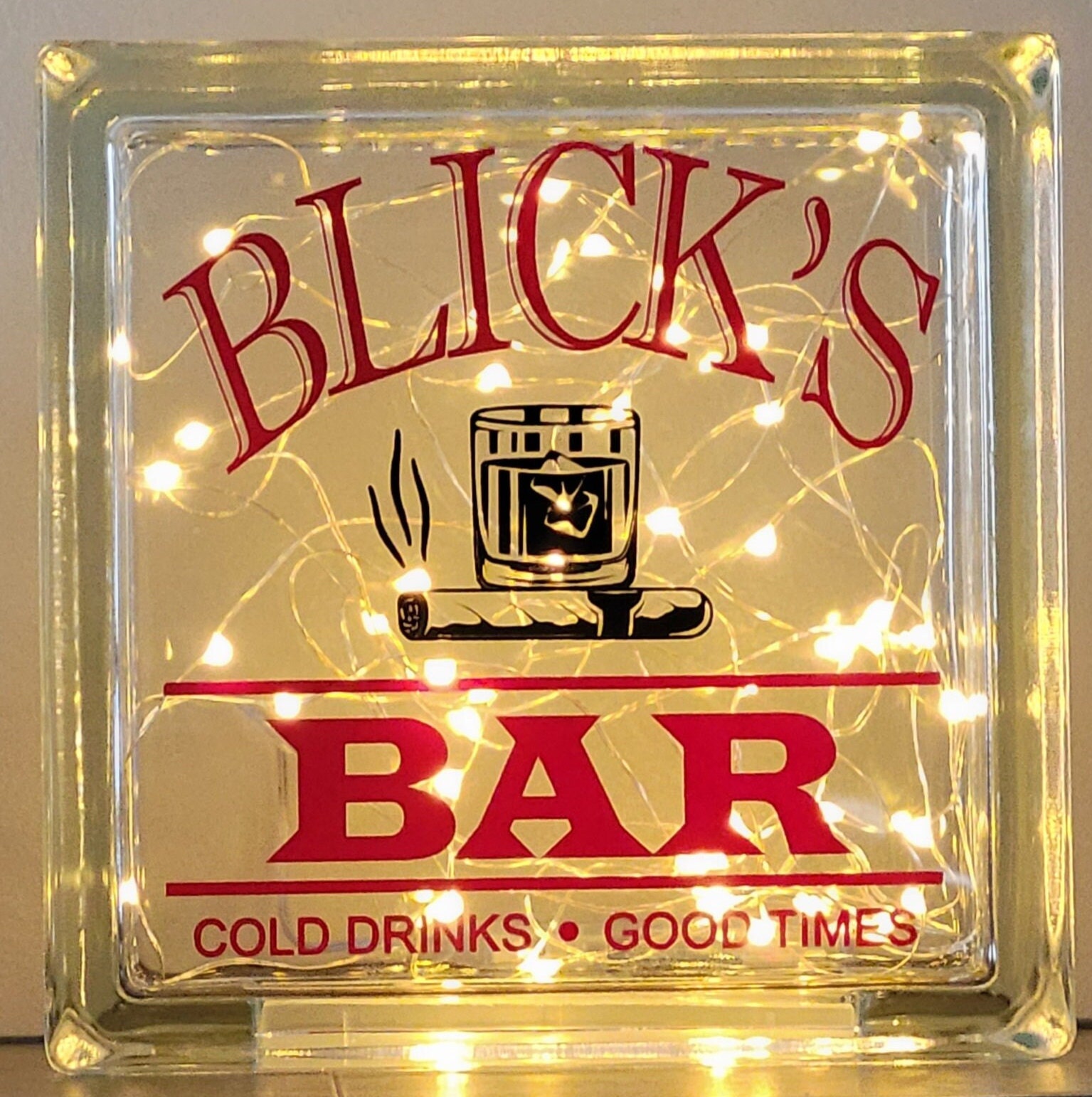 Glass Block Night Light Creations - Etsy