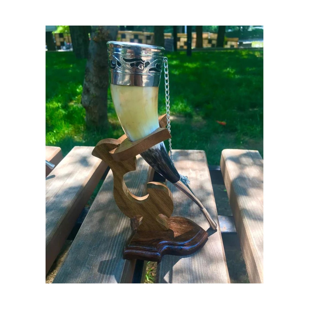 Drinking Horn Mug, Viking Drinking Tankard, Horn Cup Ale Mead Beer ...