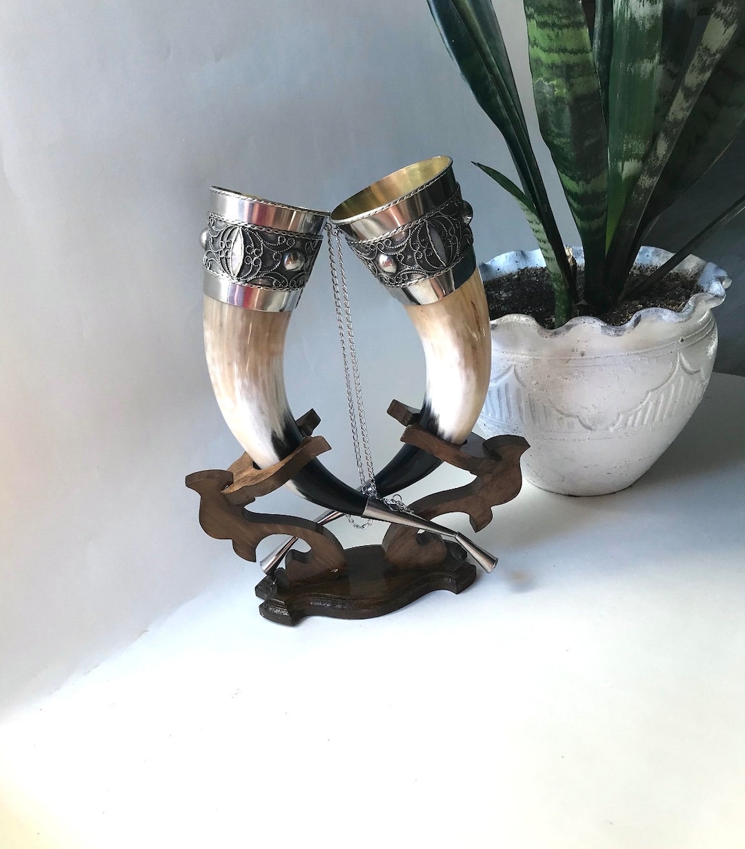 Drinking Horn, Viking Drinking Horn, Wedding Gift, Personalized Gifts ...