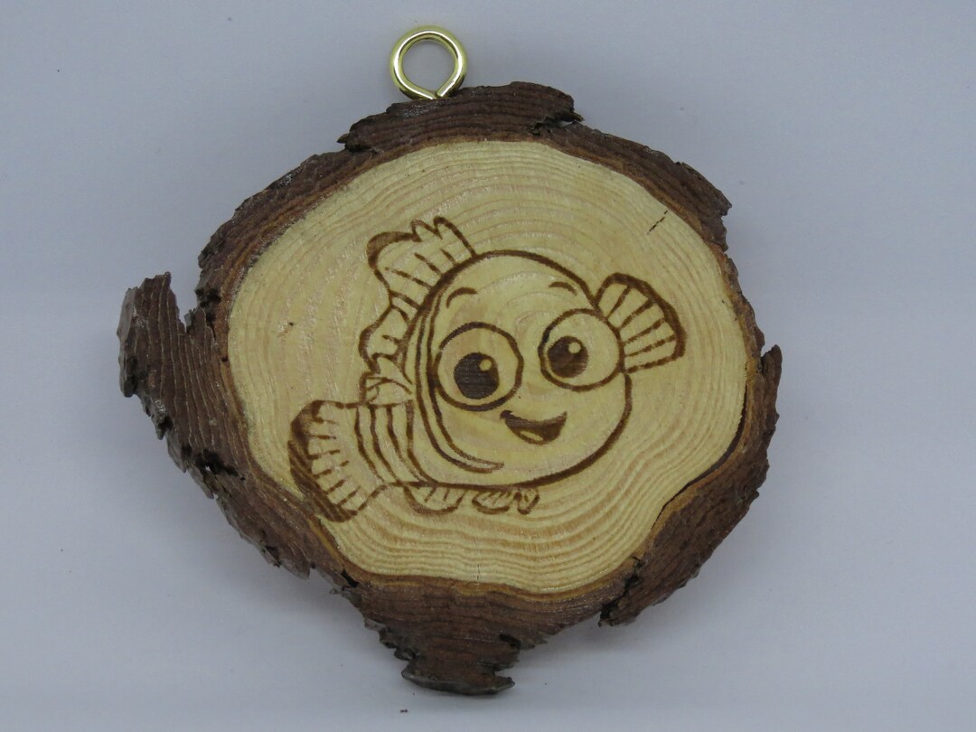 Nemo Wood Sliced Laser Burned Ornament - Etsy