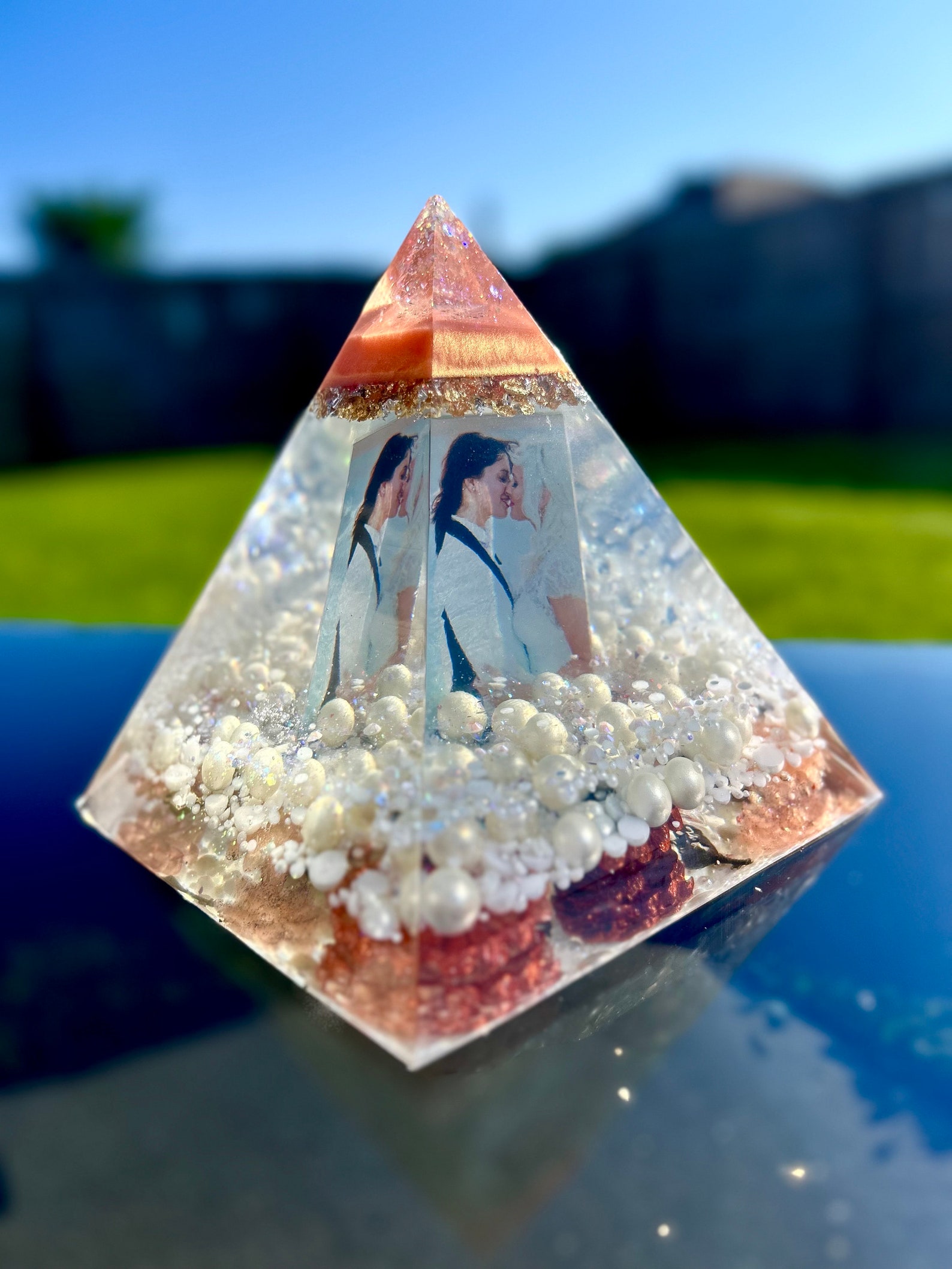 CUSTOM Resin Pyramid Keepsake, Memorial FREE SHIPPING - Etsy