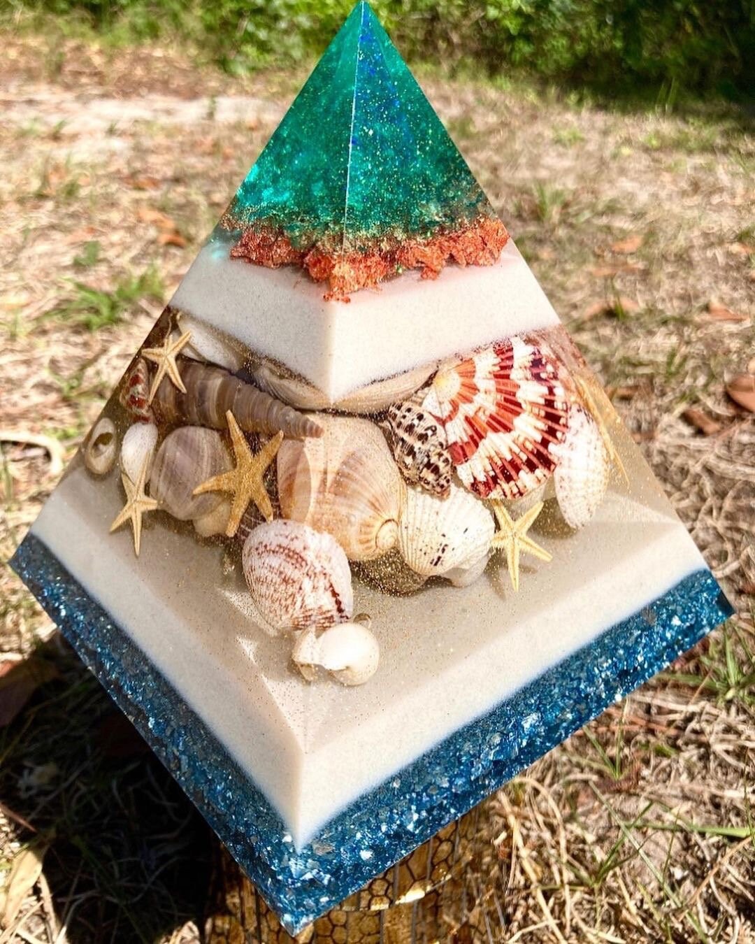 Beach Themed Resin Pyramid (FREE SHIPPING) - Etsy