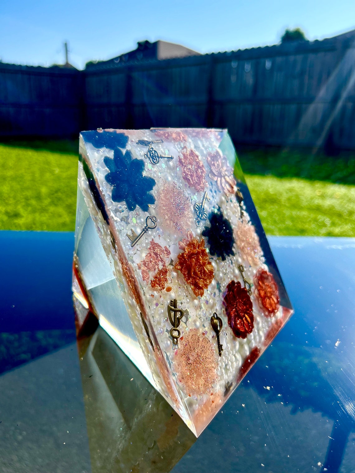 CUSTOM Resin Pyramid Keepsake, Memorial FREE SHIPPING - Etsy