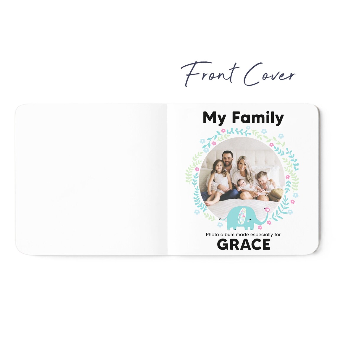 Baby's Small Family Photo Album Board Book Personalised | Etsy