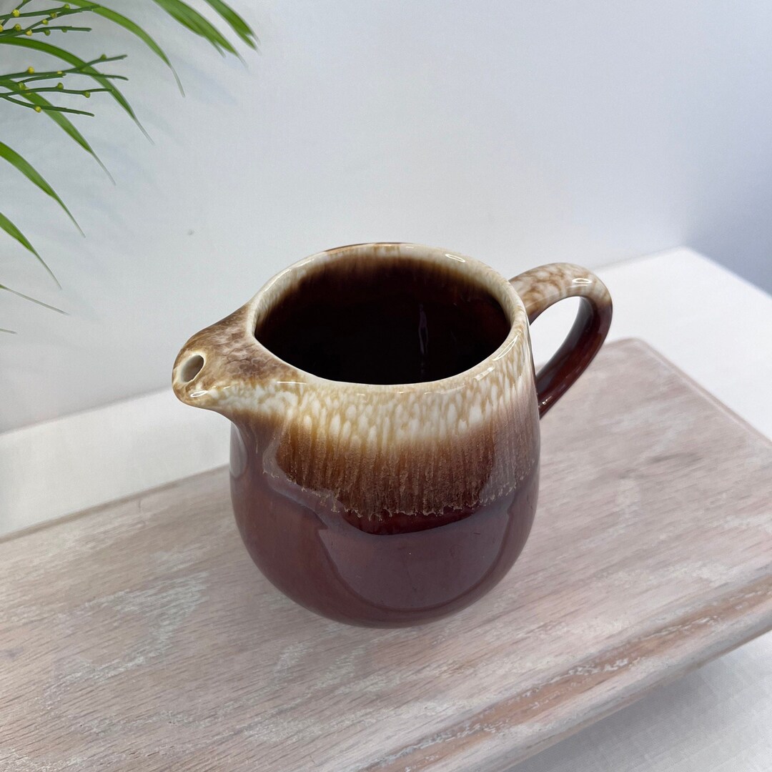 Brown Drip Glaze Pottery Creamer Pitcher: Vintage Mccoy 7020 USA. - Etsy
