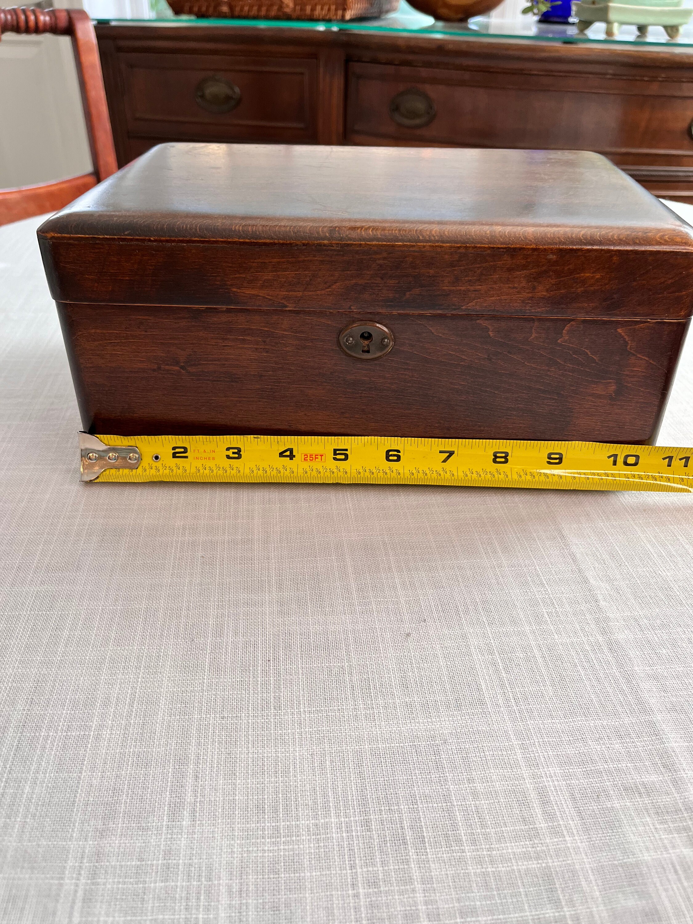 Large Antique Solid, Heavy, Wood Box With Corroded Metal Lining. Very ...