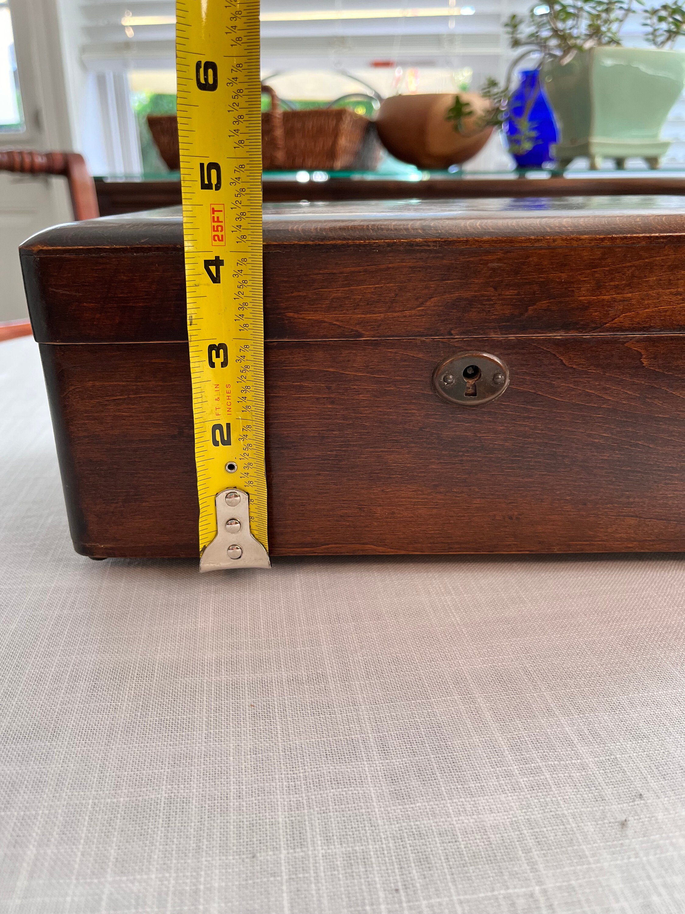 Large Antique Solid, Heavy, Wood Box With Corroded Metal Lining. Very ...