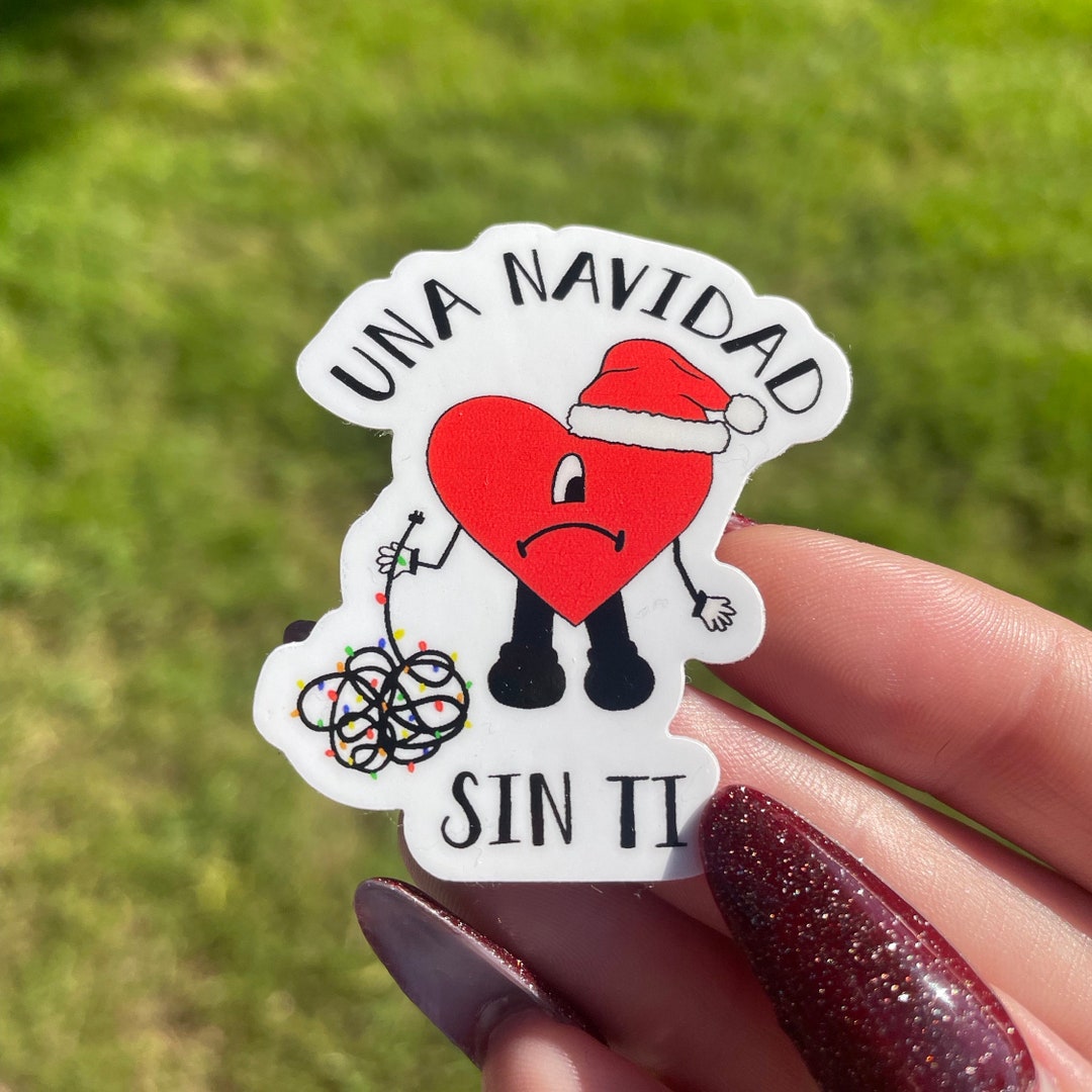 Bad Bunny Heart Inspired Sticker - Etsy