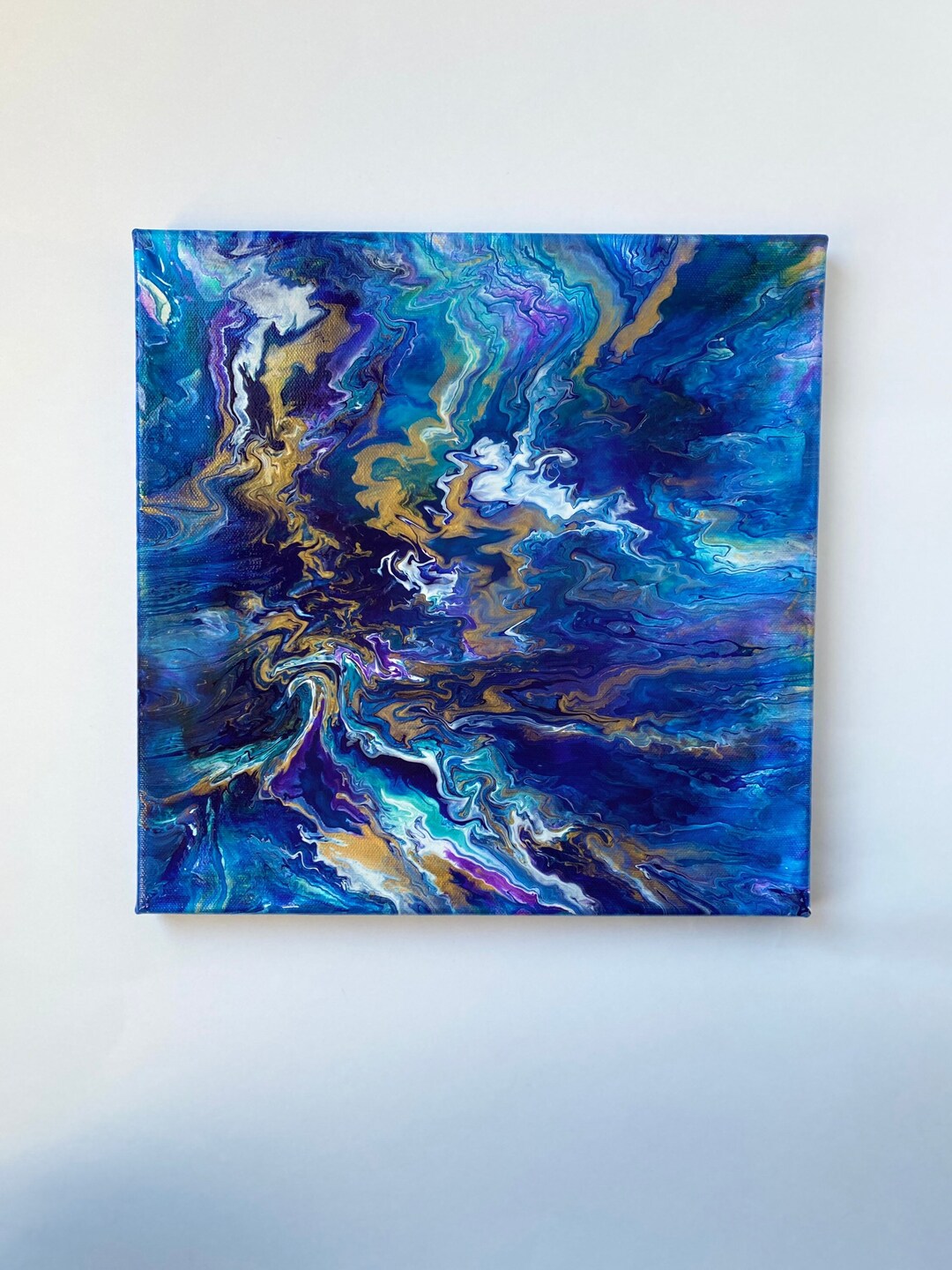 WAVE OF MAGIC | 12”x12” Original Acrylic Painting on Canvas | Fluid Art ...